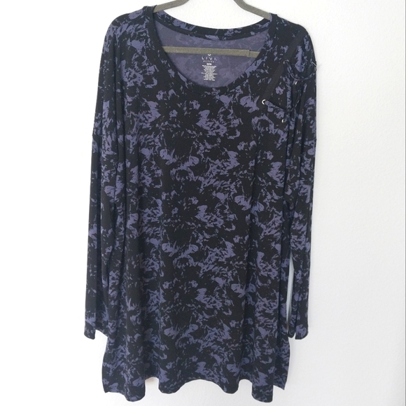 Livi Active | Tops | Livi Active Black And Purple Long Sleeve ...